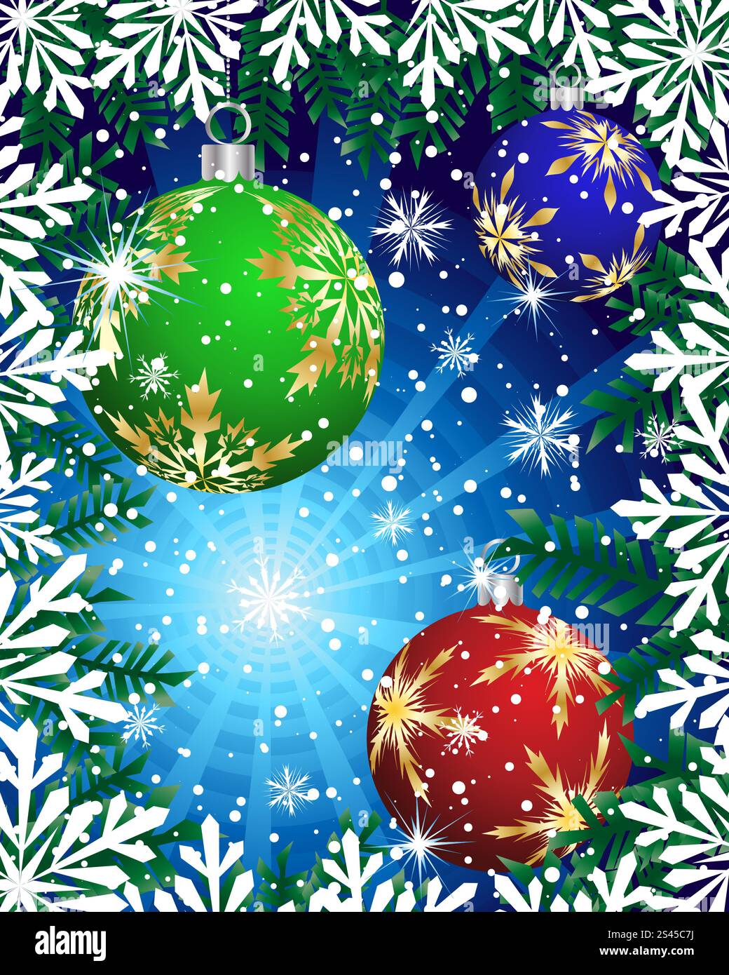Beautiful christmas tree lights ornaments Stock Vector Images - Alamy