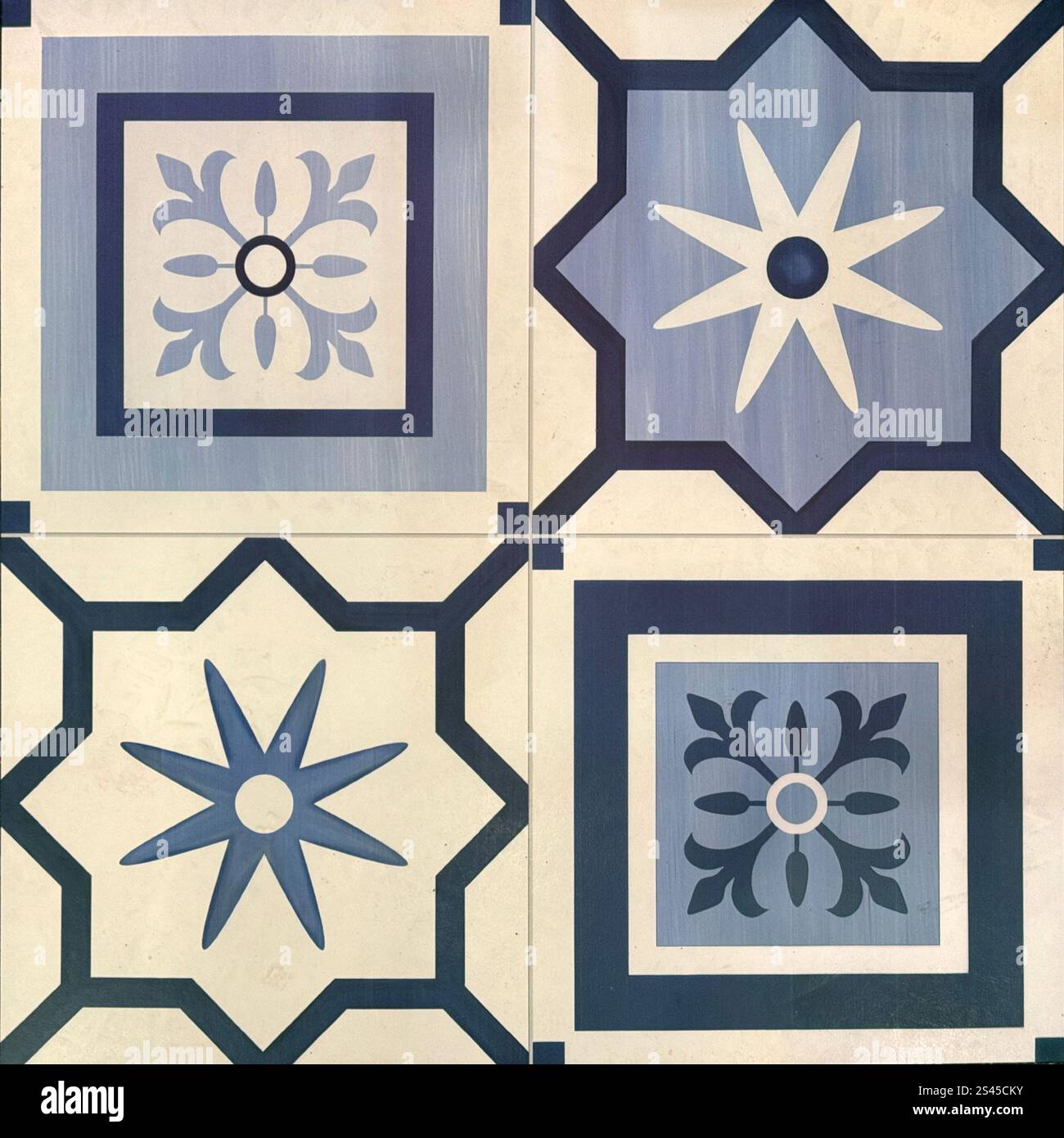 Colonial heritage patterned tiles in random various patterns. Geometric ...