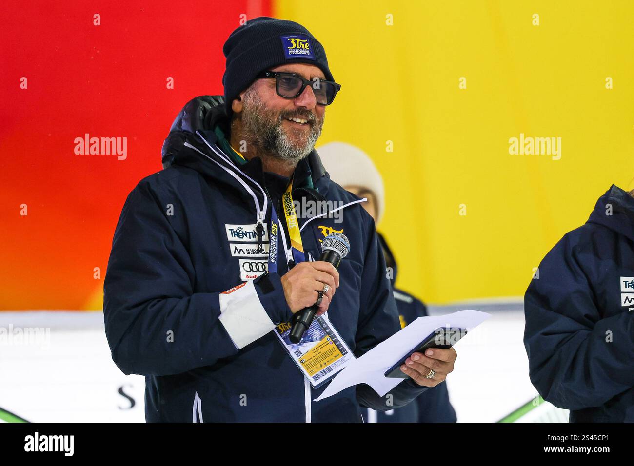 Italian journalist and sports commentator Carlo Vanzini seen during ...