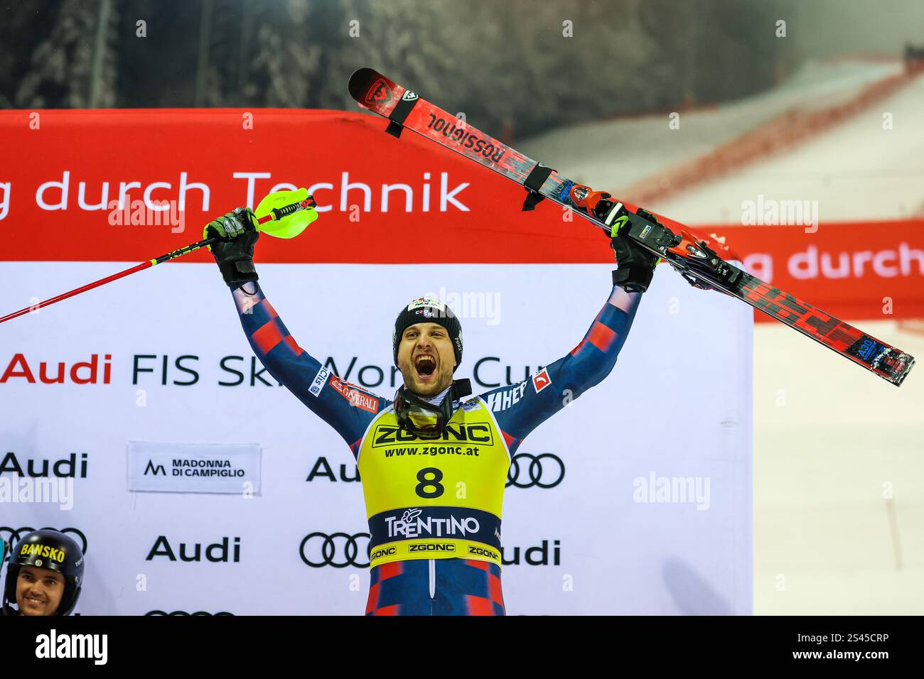 Madonna Campiglio, Italy. 08th Jan, 2025. Samuel Kolega of Croatia ...