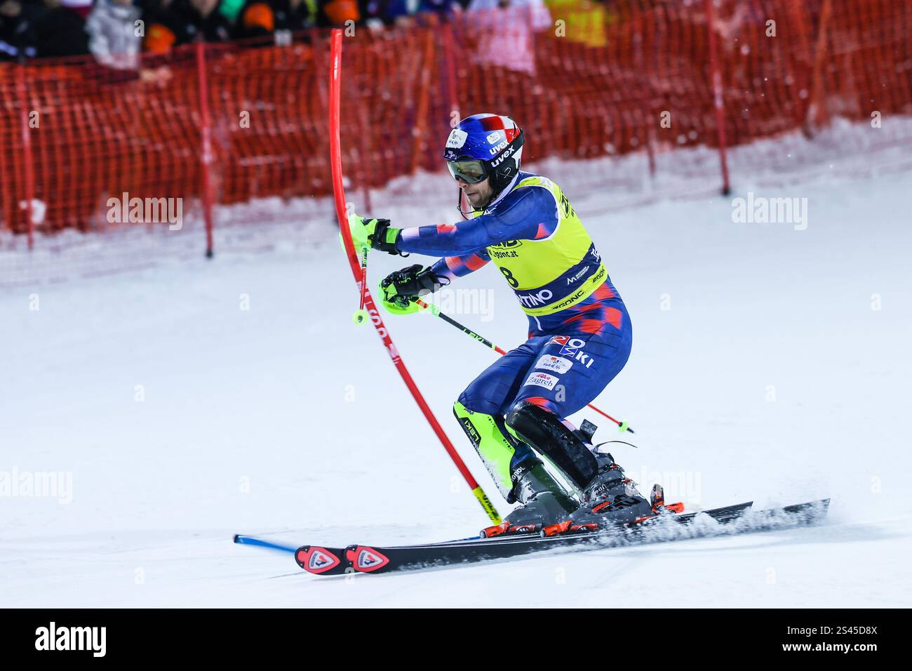 Madonna Campiglio, Italy. 08th Jan, 2025. Samuel Kolega of Croatia ...
