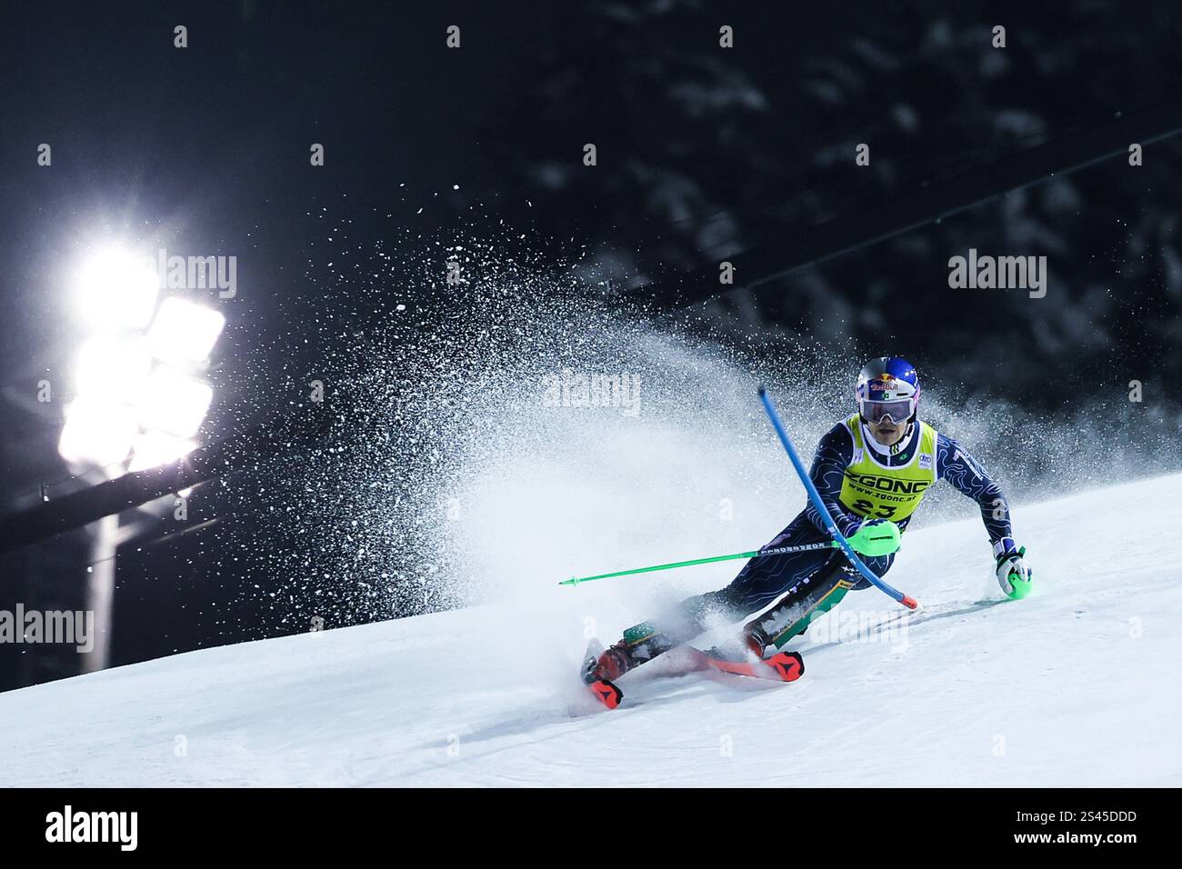 Madonna Campiglio, Italy. 08th Jan, 2025. Lucas Pinheiro Braathen of ...