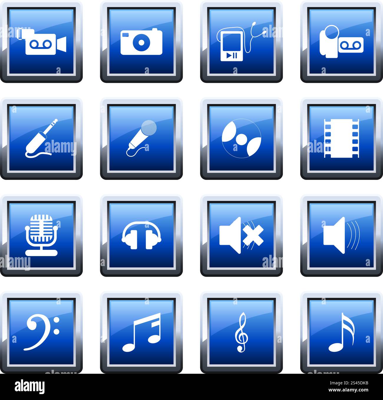 Vector collection of different music themes icons Stock Vector Image ...