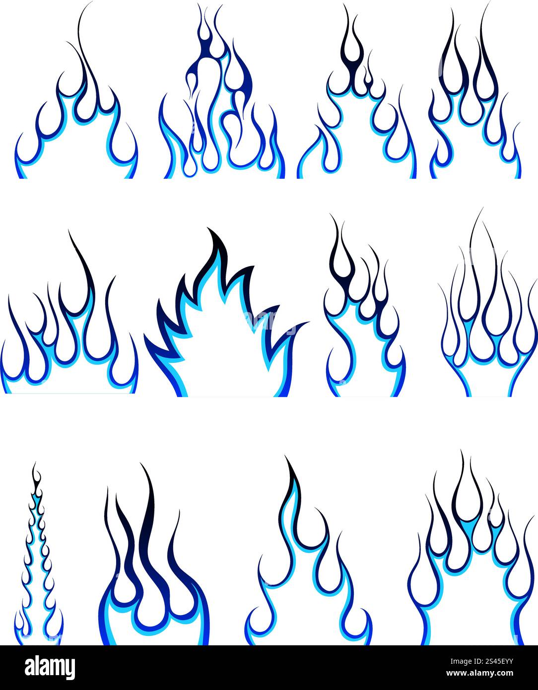 Set of different fire patterns for design use Stock Vector Image & Art ...