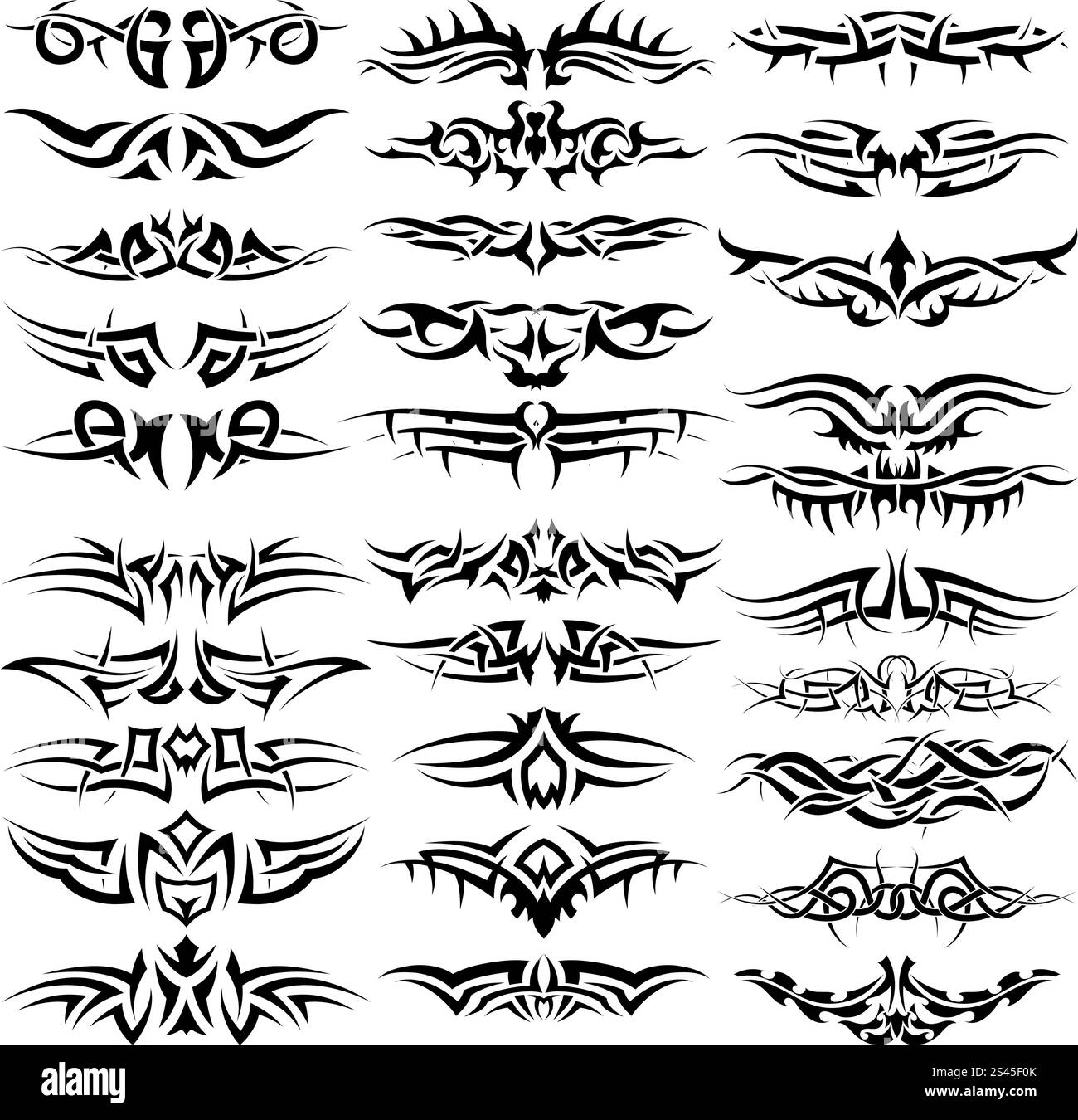 Patterns of tribal tattoo for design use Stock Vector Image & Art - Alamy