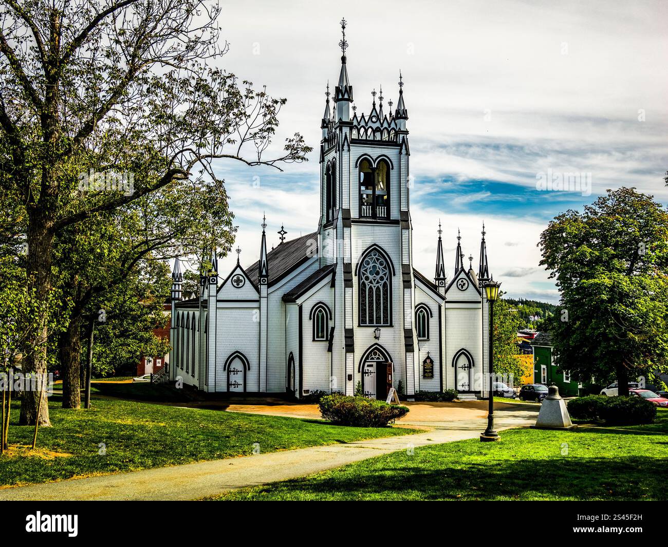 Exterior of St John's Anglican Church in Lunenburg Nova Scotia Canada ...