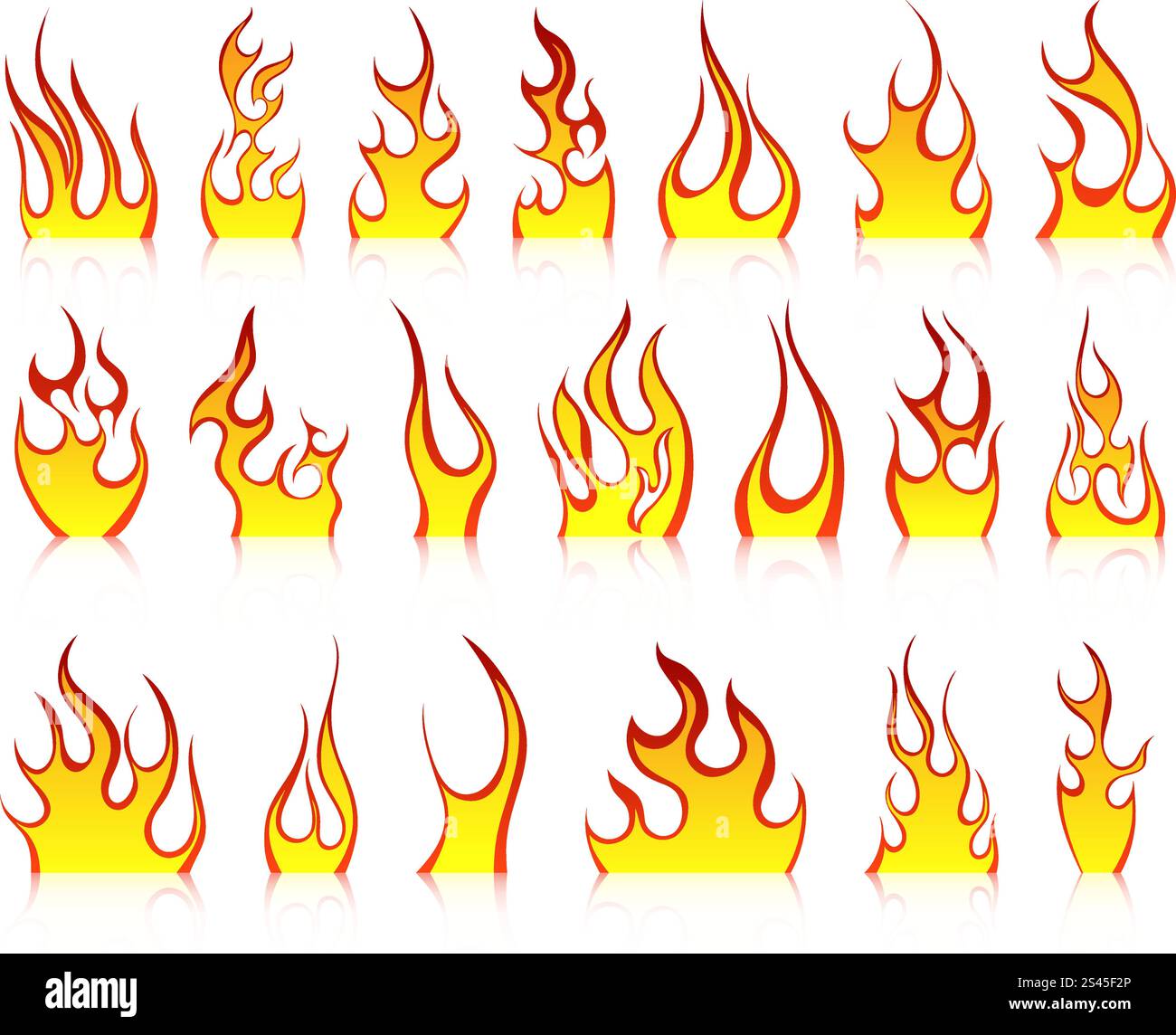 Set of different fire patterns for design use Stock Vector Image & Art ...