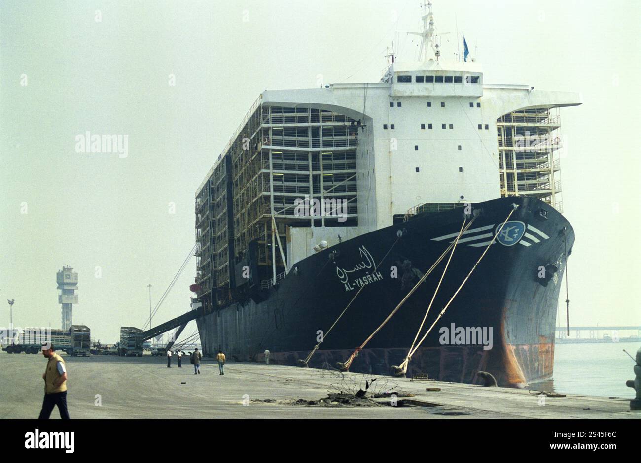 First Gulf War: 20th March 1991 The Al-Yasrah, a huge livestock carrier ...