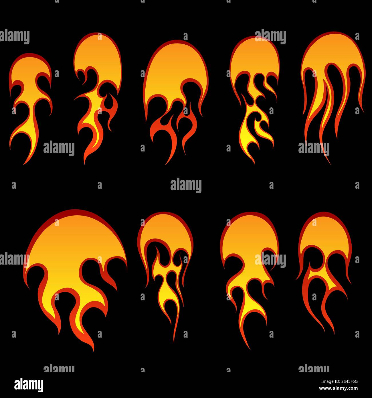 Set of different fireballs for design use Stock Vector Image & Art - Alamy