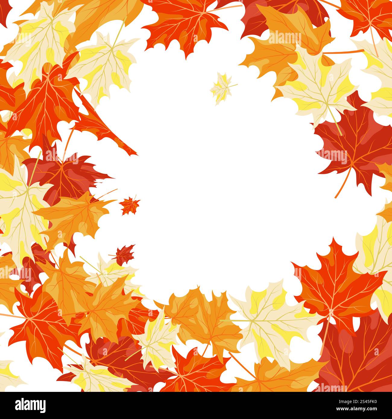 Autumn maples falling leaves background. Vector illustration Stock ...