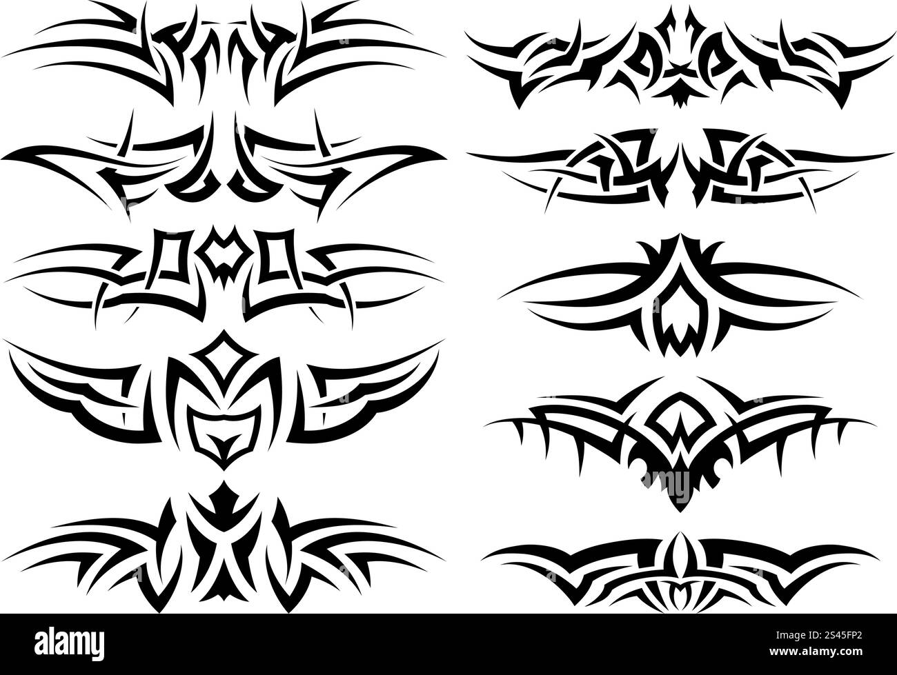 Patterns of tribal tattoo for design use Stock Vector Image & Art - Alamy