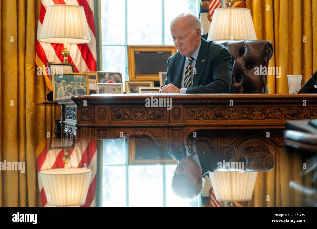 President Joe Biden, joined by Vice President Kamala Harris and White ...