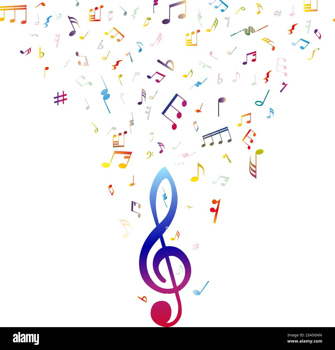 Vector musical notes staff background for design use Stock Vector Image ...