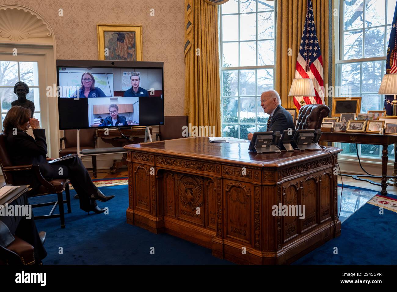 President Joe Biden, right, and Vice President Kamala Harris, left ...