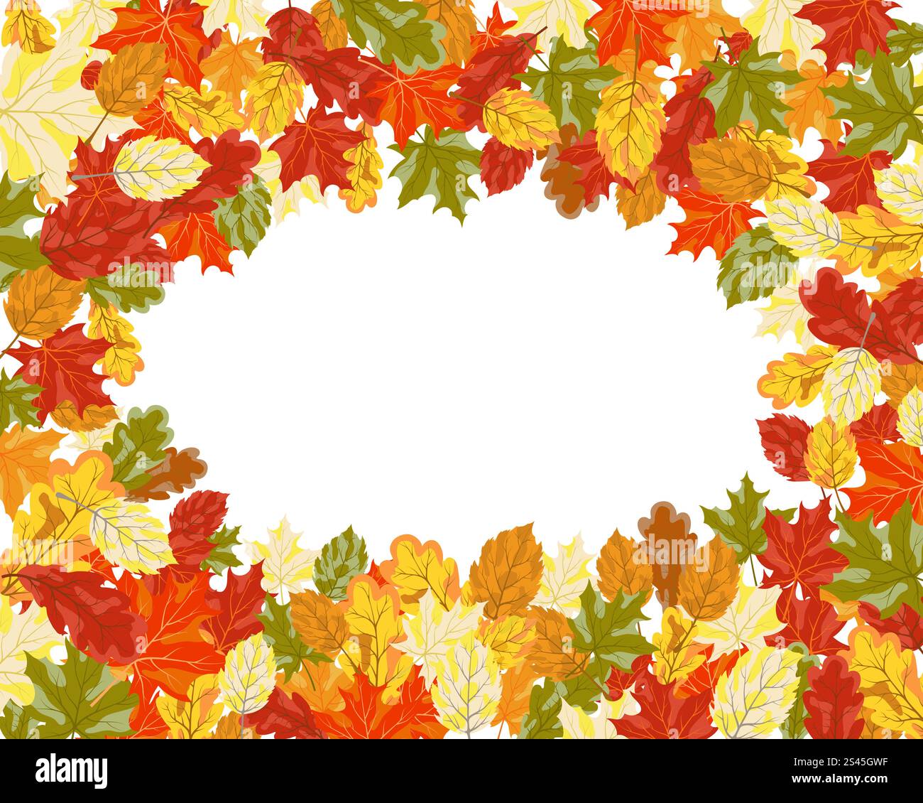 Autumn maples falling leaves background. Vector illustration Stock ...