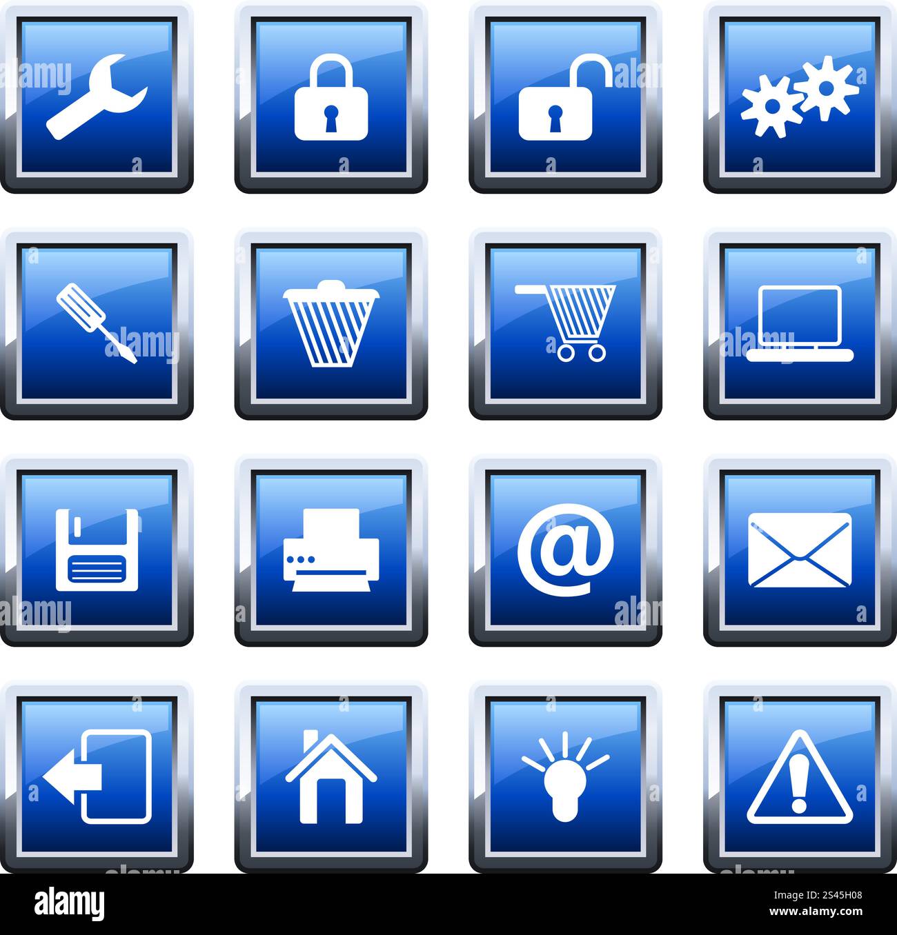 Collection of different icons for using in web design Stock Vector ...