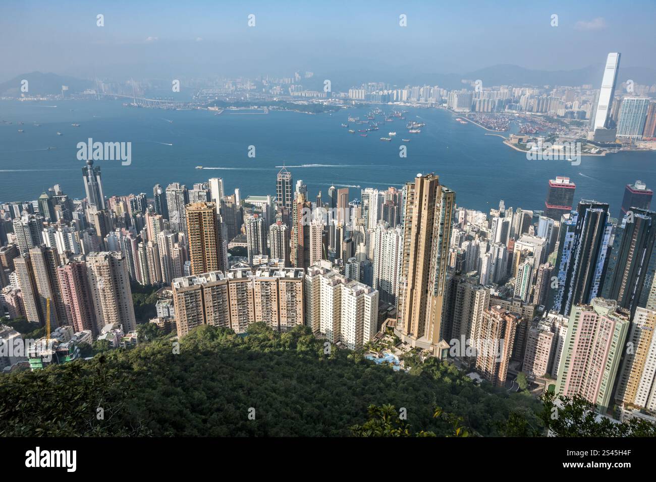 Hong Kong Skyline View from Above on Victoria Peak Stock Photo - Alamy