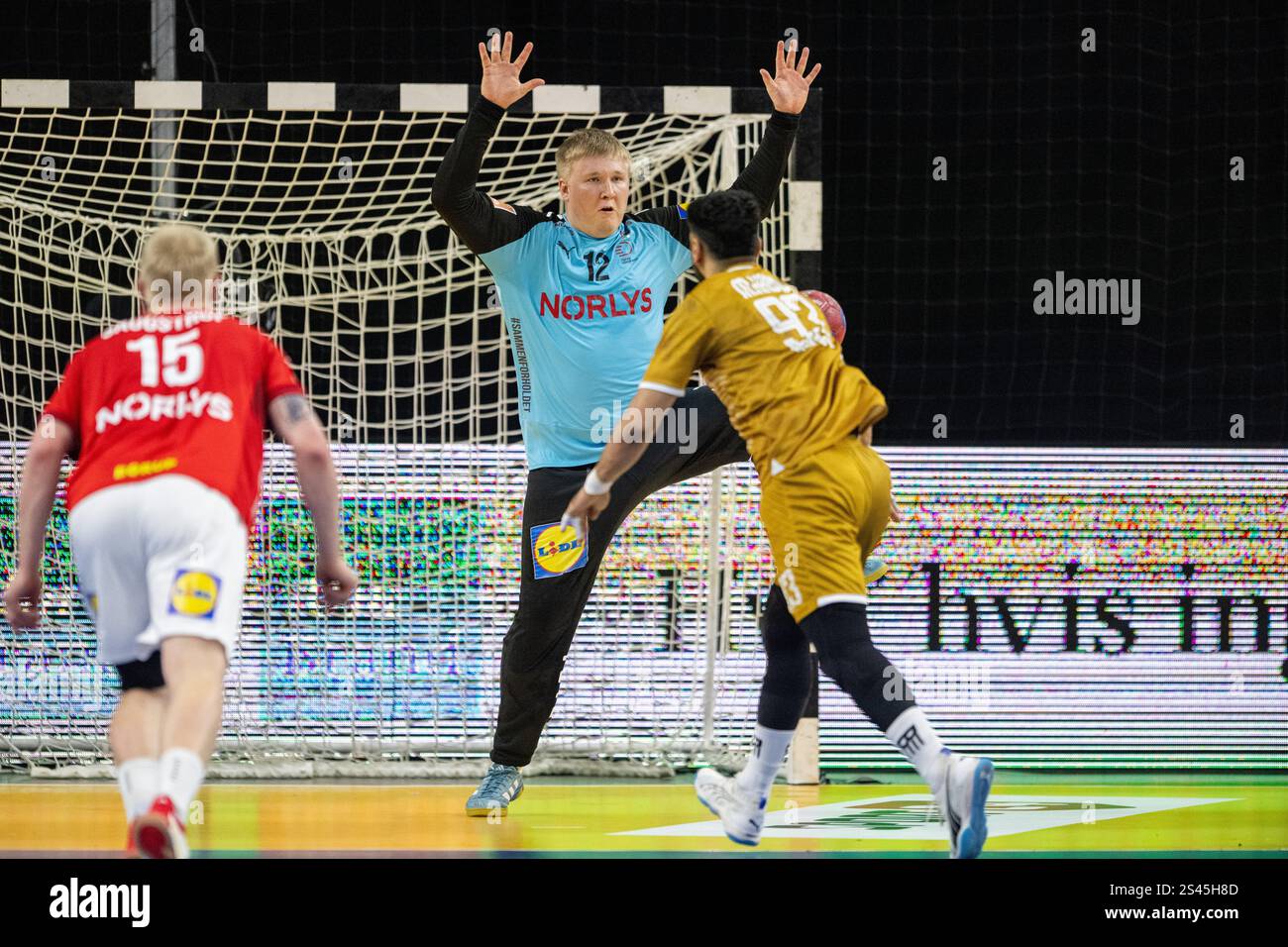 Copenhagen, Denmark. 09th, January 2025. Emil Nielsen (12) of Denmark ...