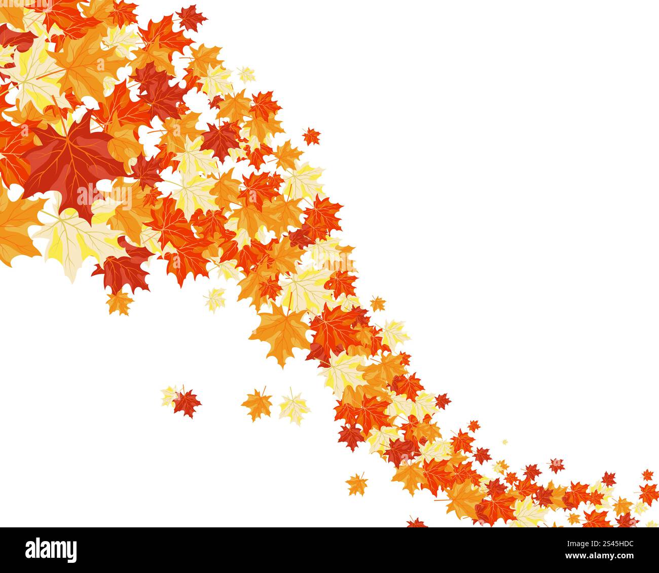 Autumn maples falling leaves background. Vector illustration Stock ...