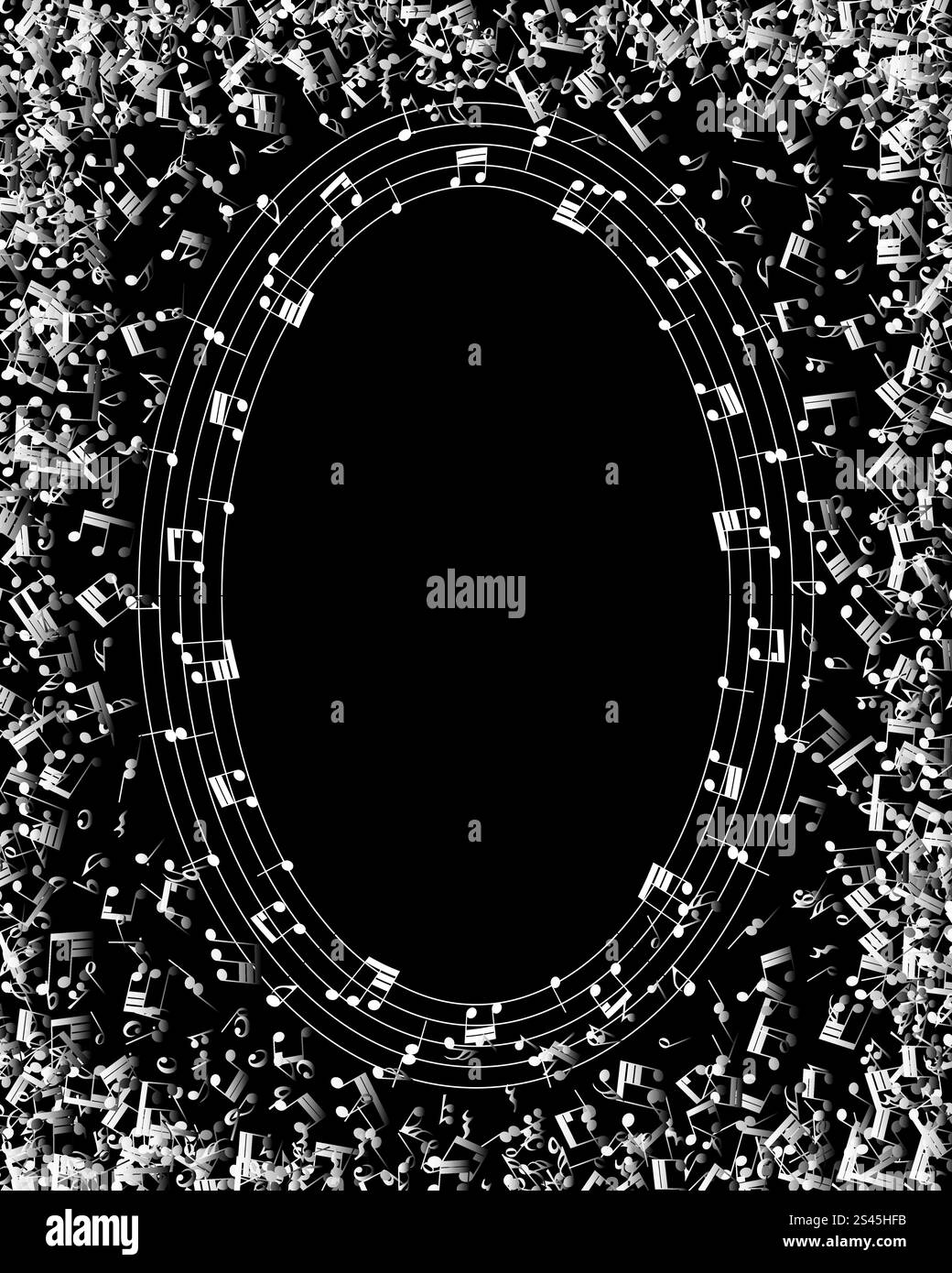 Vector musical notes staff background for design use Stock Vector Image ...