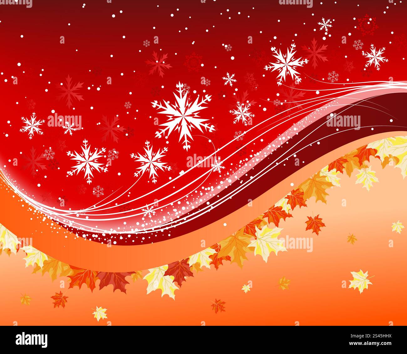 Autumn maples falling leaves background. Vector illustration Stock ...