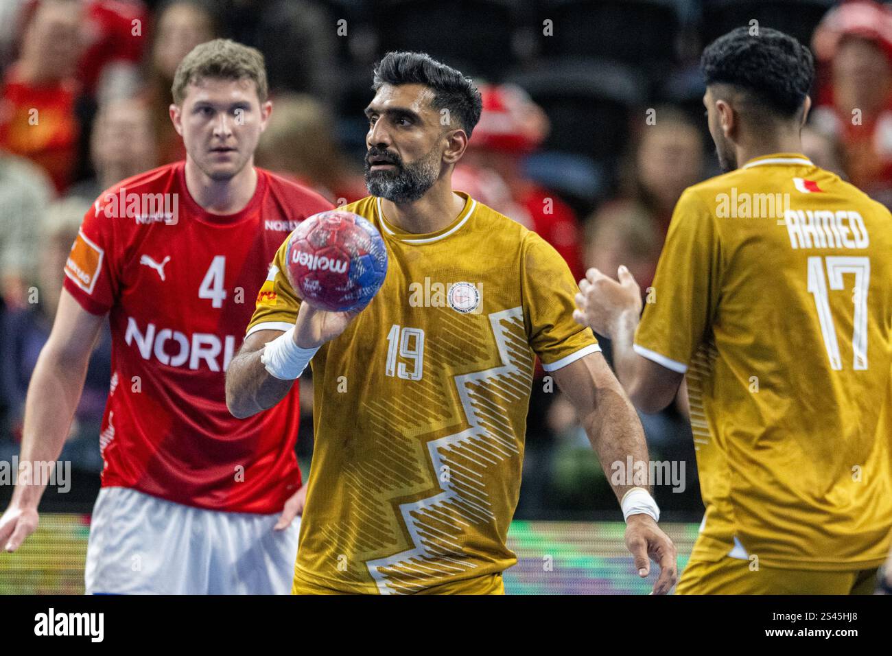 Copenhagen, Denmark. 09th, January 2025. Mohamed Merza (19) of Bahrain ...