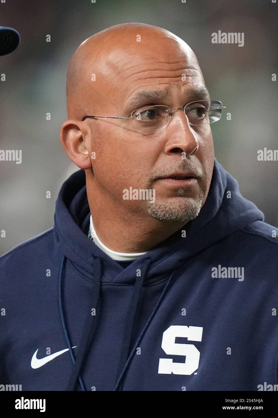Penn State head coach James Franklin walks on the before the Orange Bowl College Football ...