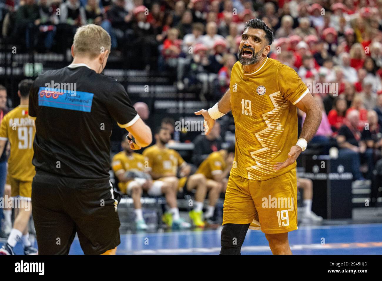 Copenhagen, Denmark. 09th, January 2025. Mohamed Merza (19) of Bahrain ...