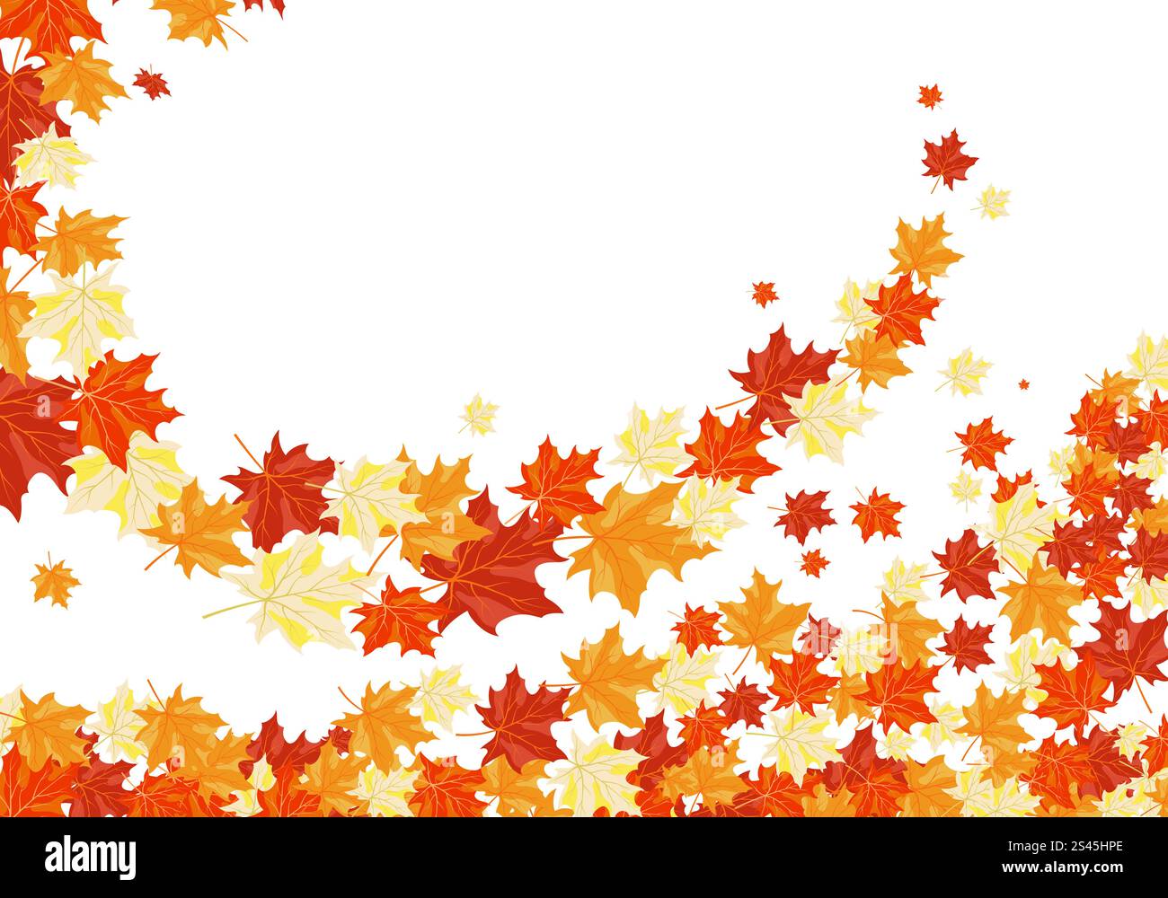Autumn maples falling leaves background. Vector illustration Stock ...
