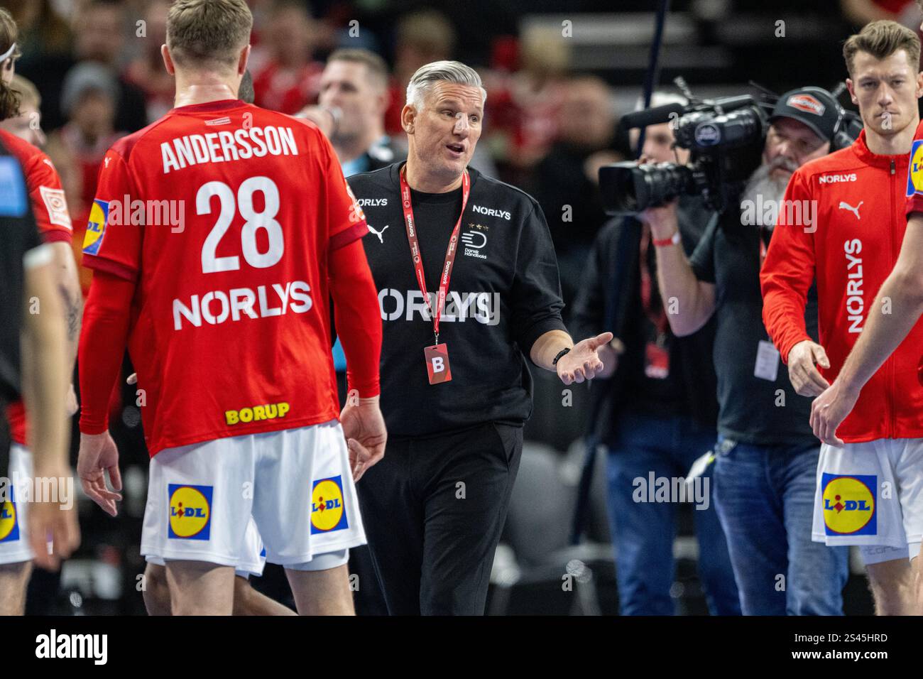 Copenhagen, Denmark. 09th, January 2025. Head coach Nikolaj Jacobsen of ...