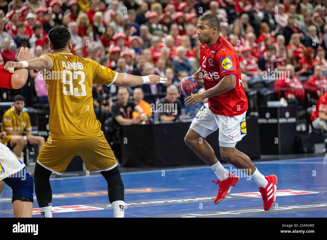 Copenhagen, Denmark. 09th, January 2025. Mads Mensah Larsen (22) of ...