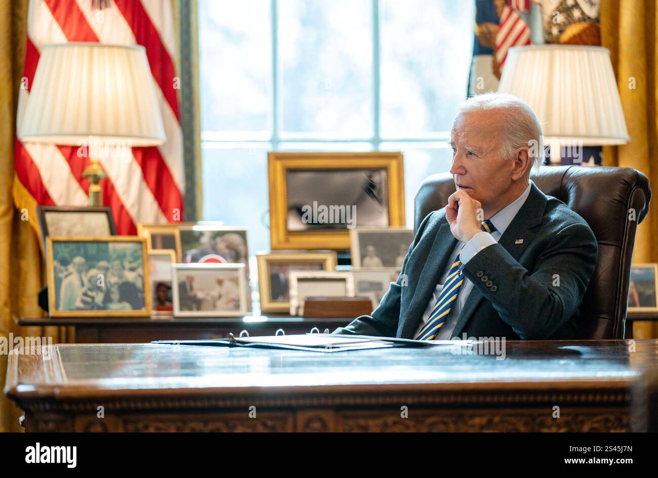 President Joe Biden, joined by Vice President Kamala Harris and White ...