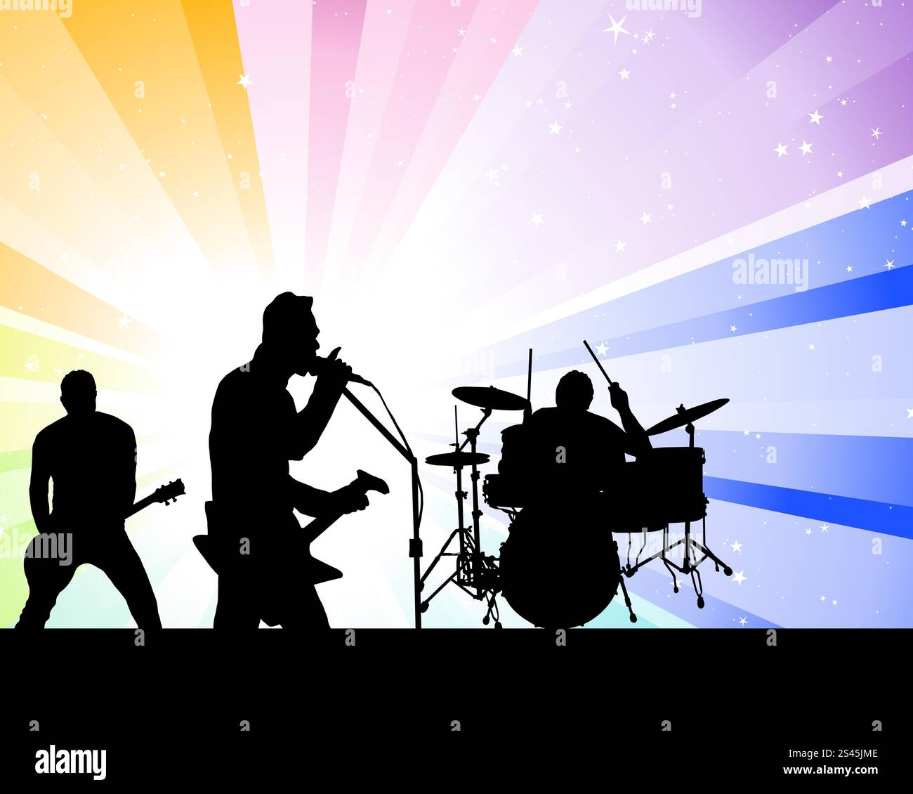 Rock group singers theme. Vector illustration for design use Stock ...