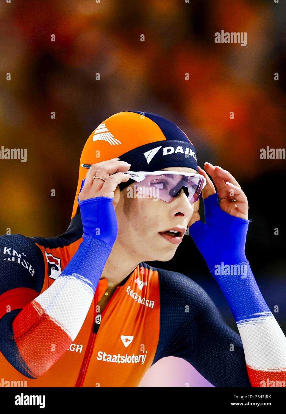 HEERENVEEN - Femke Kok (Netherlands) after finishing the women's 500 ...