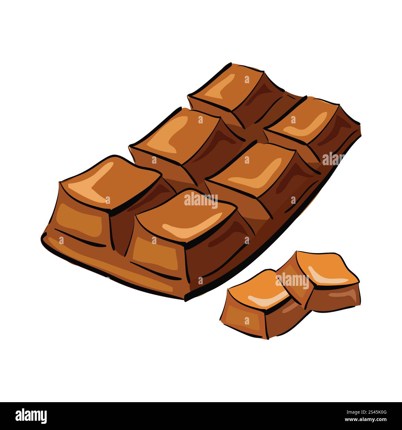 Illustration of hand drawn chocolate bar Stock Vector Image & Art - Alamy