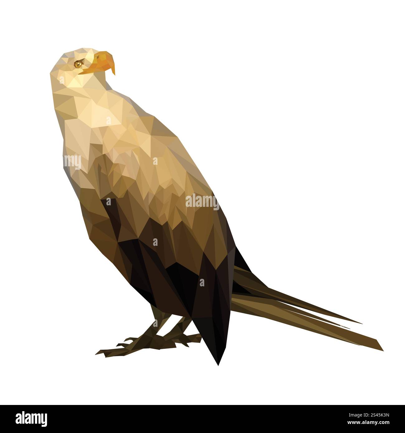 Illustration of geometric polygonal royal eagle on white background ...