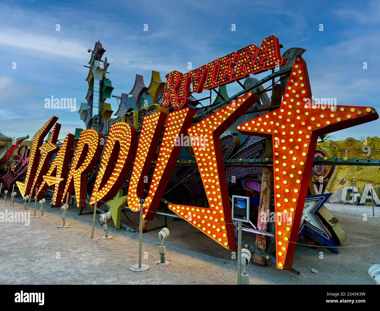 The Neon Museum, neon sign boneyard, Las Vegas, Nevada, USA *** The ...