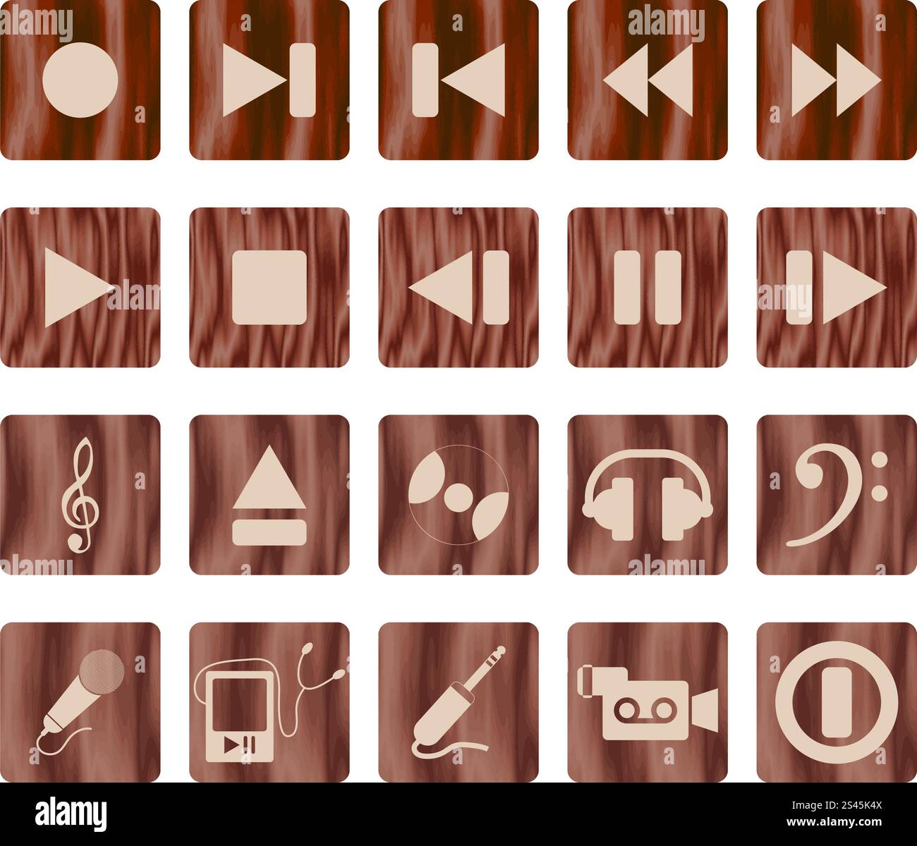 Vector collection of different music themes icons Stock Vector Image ...