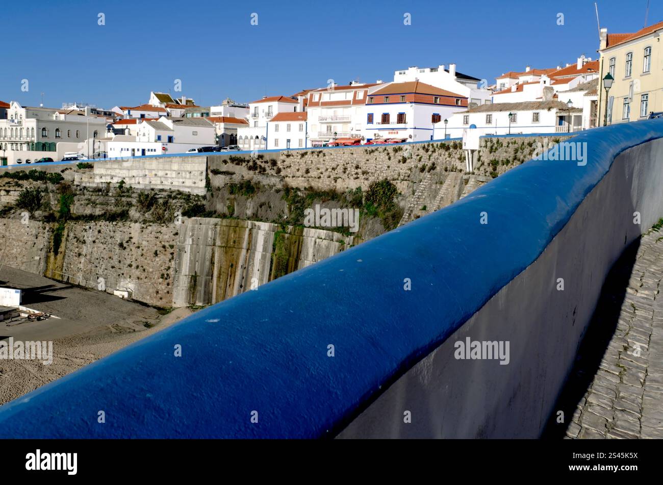 This blue railing is perfect framing for the harbour.A city famous for ...