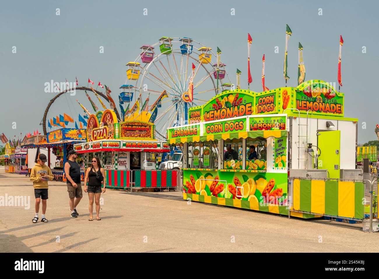 The midway at the Manitoba Stampede in Morris, Manitoba, Canada Stock ...