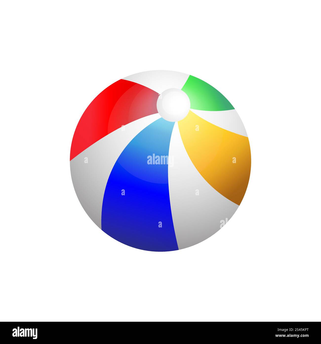 Illustration of beach ball isolated on white background Stock Vector ...