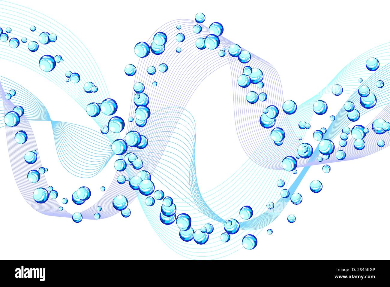 Abstract water vector background with bubbles of air Stock Vector Image ...