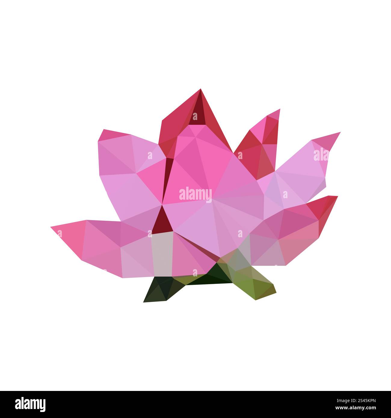 Illustration of pink origami lotus Stock Vector Image & Art - Alamy