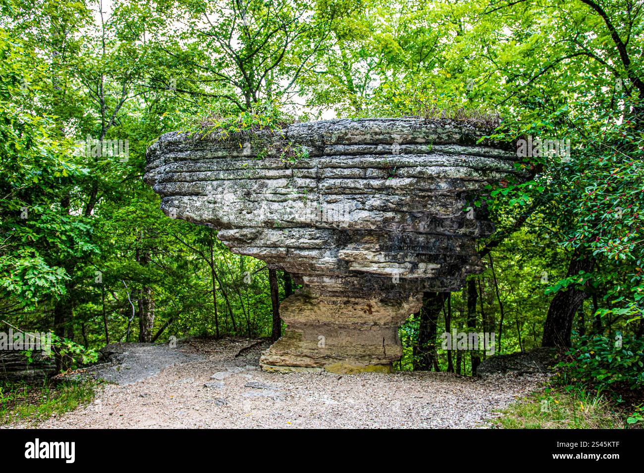 Famous Pivot Rock seen on Pivot Rock trail in Eureka Springs, Arkansas ...