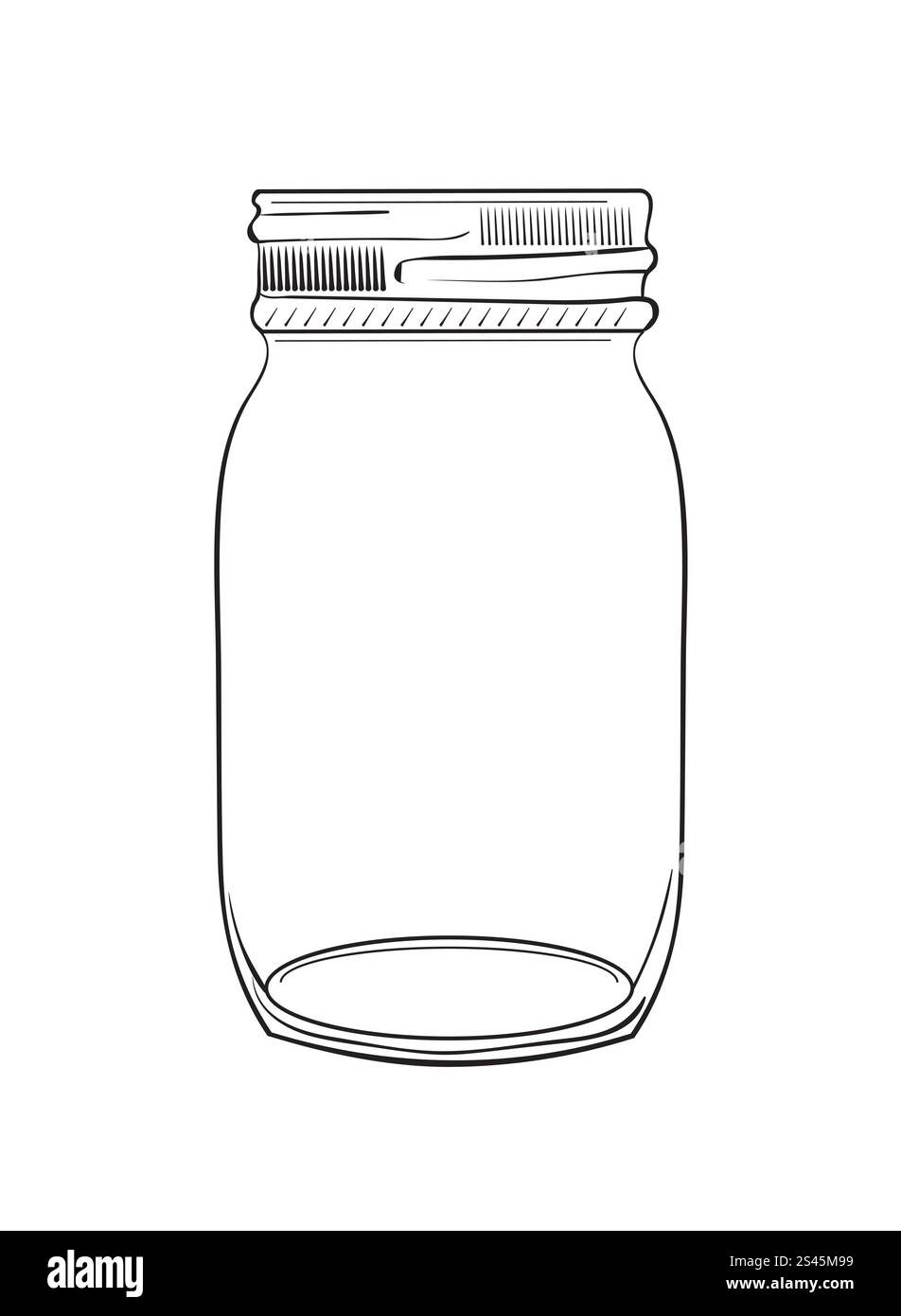 Illustration of hand drawn doodle jar isolated on white background ...