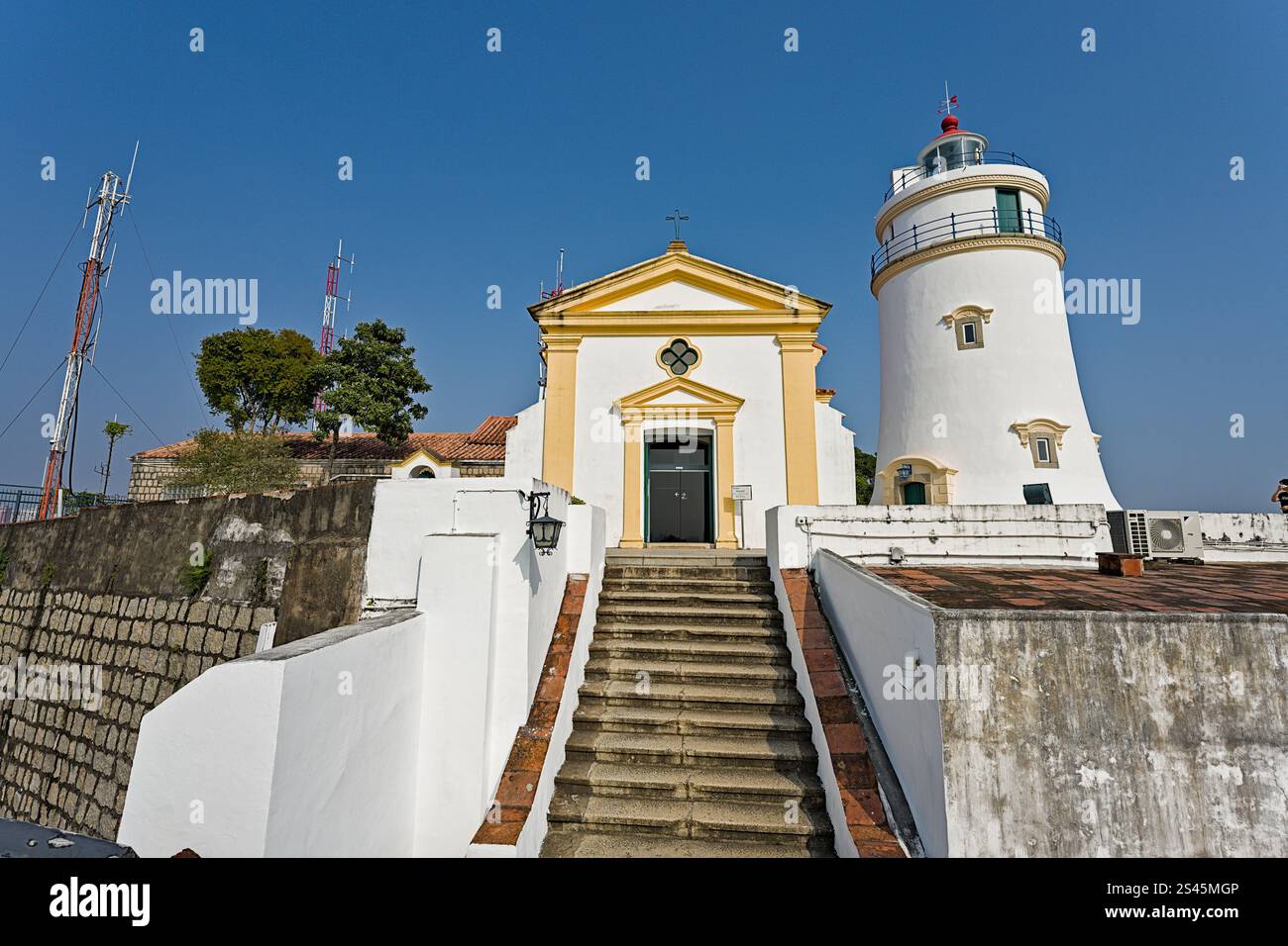 Guia Fortress and Lighthouse frontal view Stock Photo - Alamy