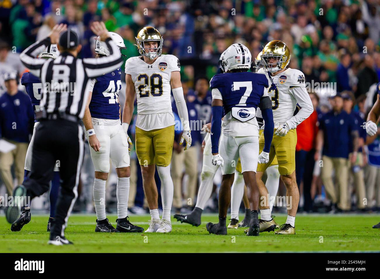 MIAMI GARDENS, FL - JANUARY 09: Safety Luke Talich #28 of the Notre ...