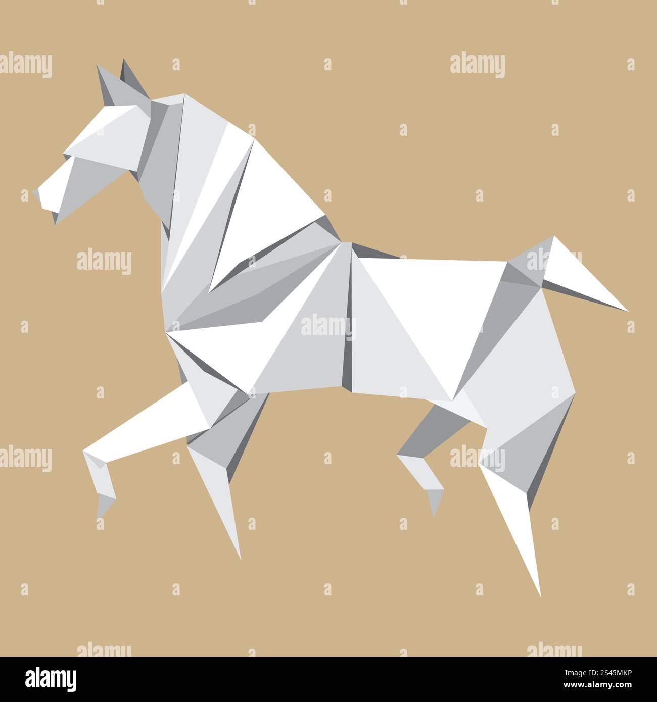 White paper horse origami Stock Vector Image & Art - Alamy