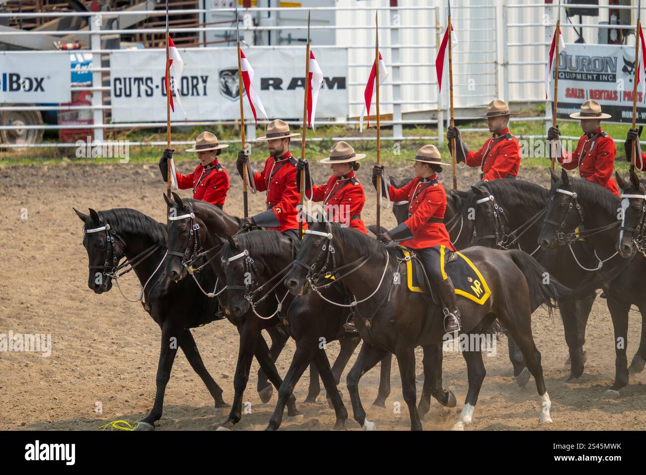 The RCMP Musical Ride at the Manitoba Stampede in Morris Manitoba ...