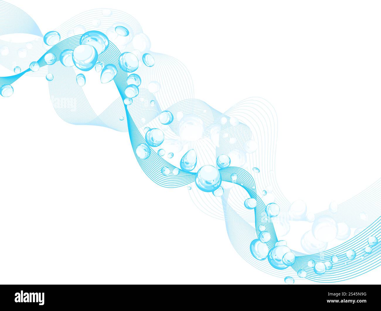 Abstract water vector background with bubbles of air Stock Vector Image ...